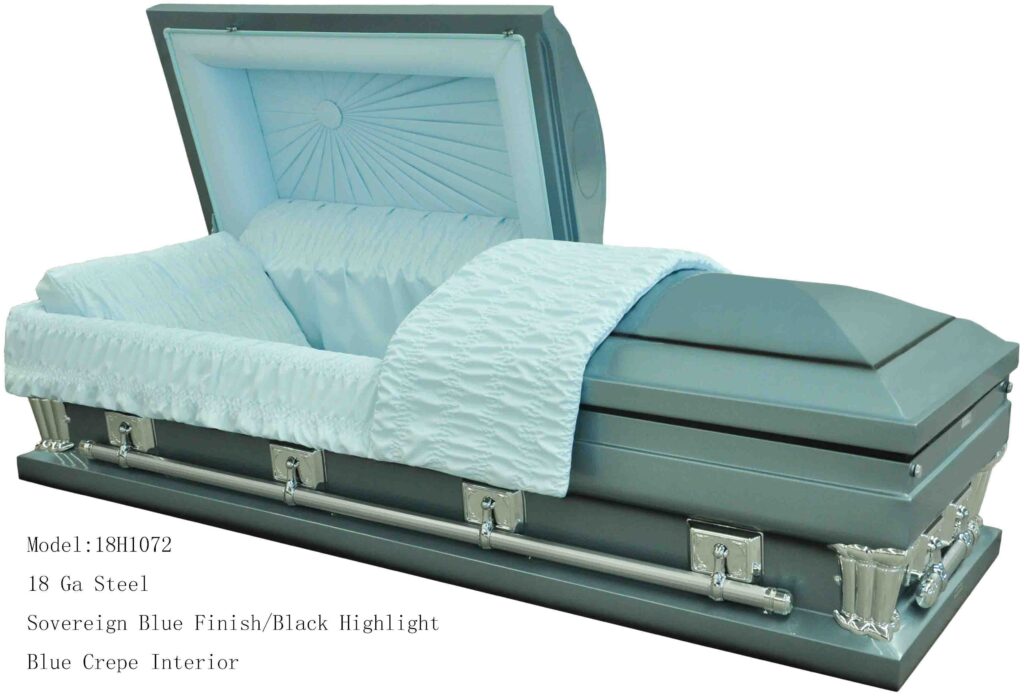 Sovereign Blue Finish/Black Highlight – Lily Casket Company